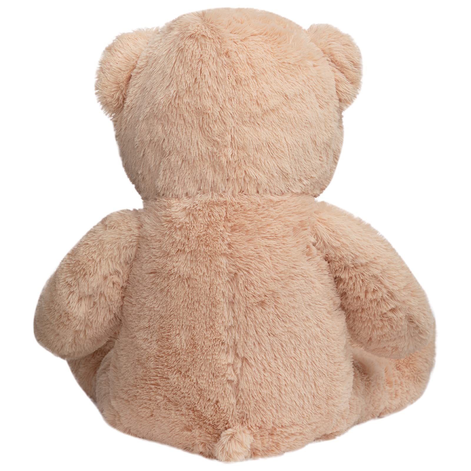 WENMOTDY Giant Teddy Bear Stuffed Animal Huge Teddy Bear Plush with Ribbon Cuddly Toy Gift for Kids Girlfriend, Tan, 39ββ