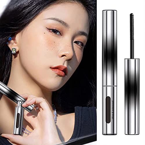 Metal Mascara Wand, Bristle Less Metal Mascara, Waterproof and Non-Smudged, Long-Lasting (Brown)