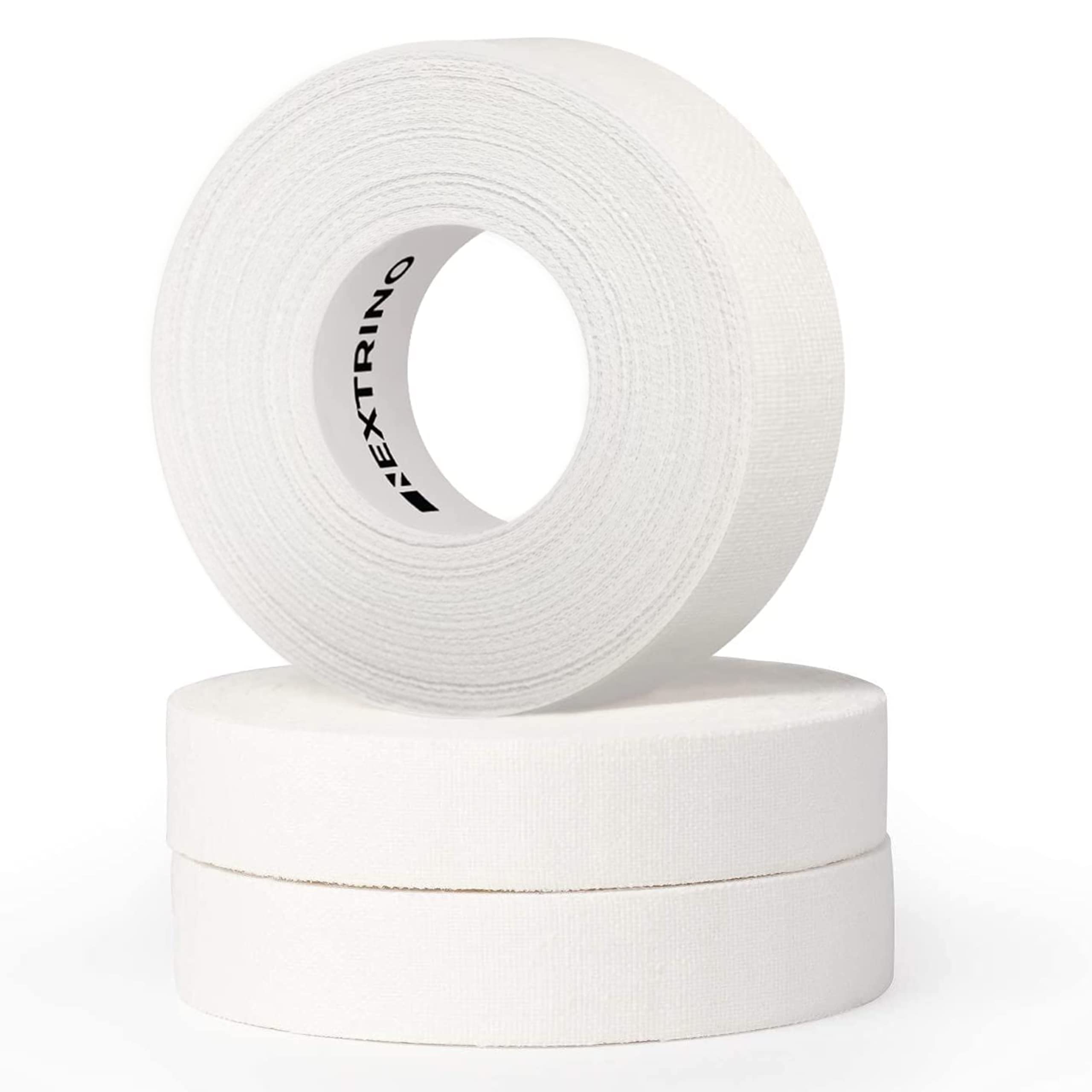 Nextrino Athletic Finger Tape - 3 Rolls, Latex-Free, Sweat-Resistant for Sports - White