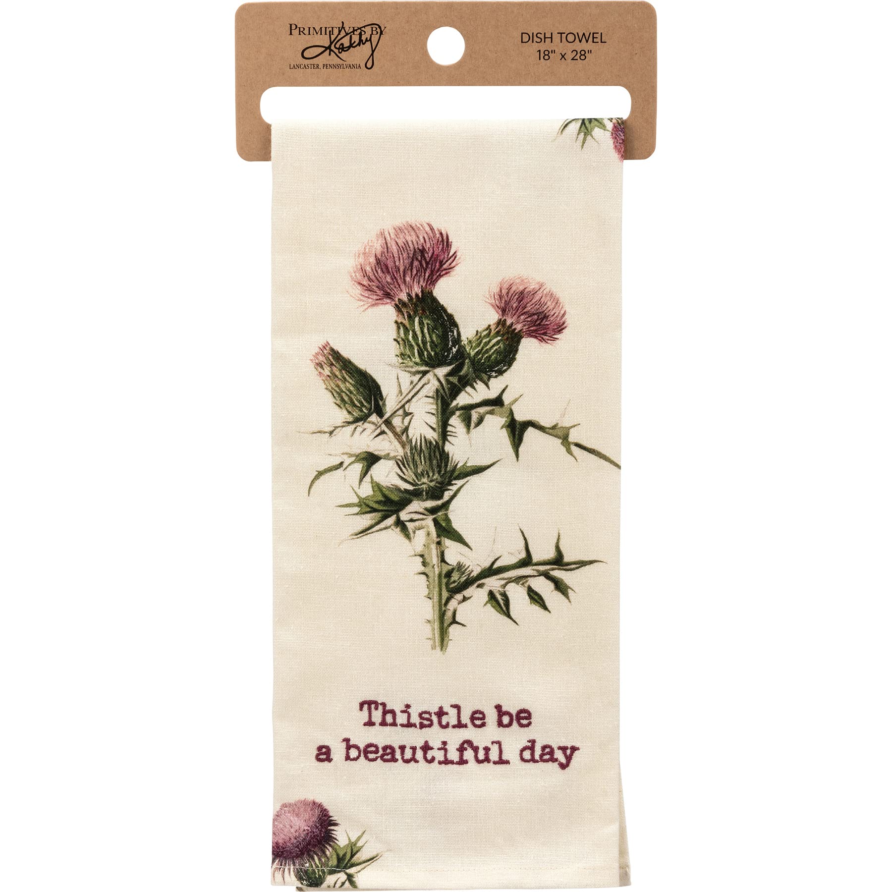 Primitives by Kathy Thistle Be A Beautiful Day Kitchen Towel