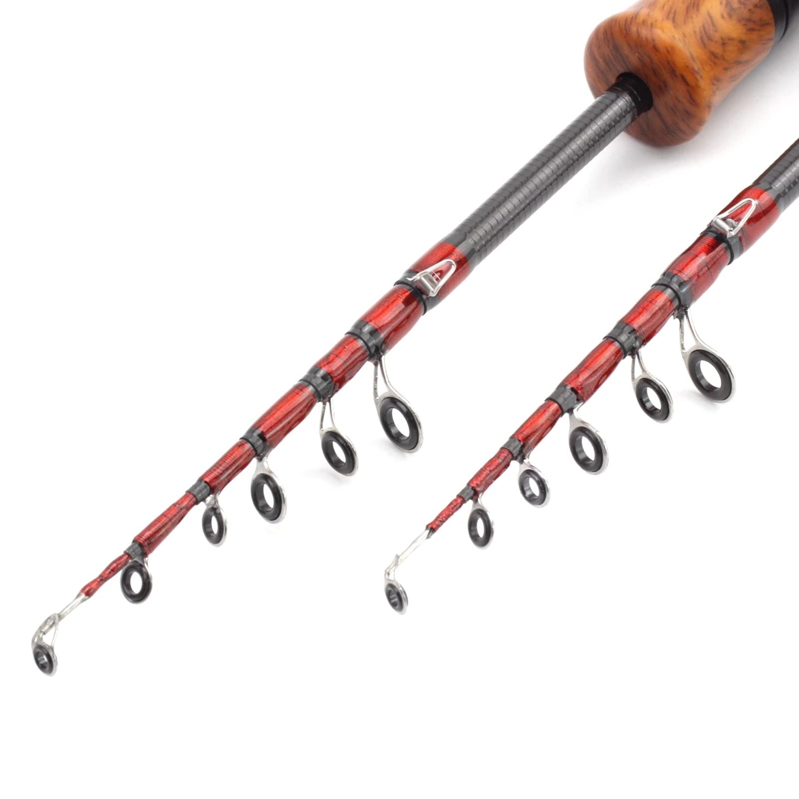 Ultraing Light Power Telescopic Fishing Rod Spinning Rod Lure Weight 1-5g Children Beginners Catch Small Fish Pole ( Color : D , Size : 185cm )