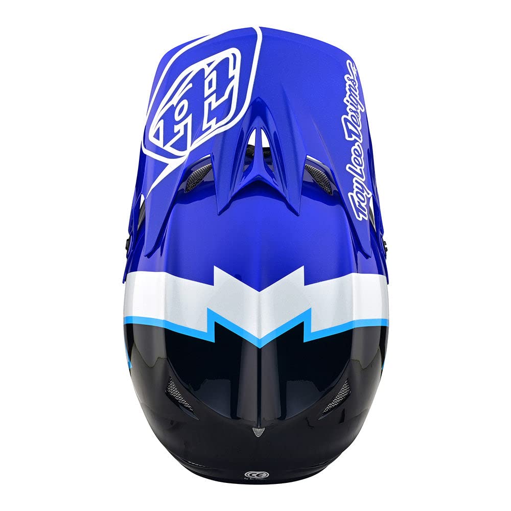 Troy Lee Designs Downhill D3 Fiberlite Volt Full Face Bicycle Helmet for Max Ventilation Lightweight MIPS EPP EPS Racing Downhill BMX MTB DH - Adult Mens Womens Unisex (Blue, SM)