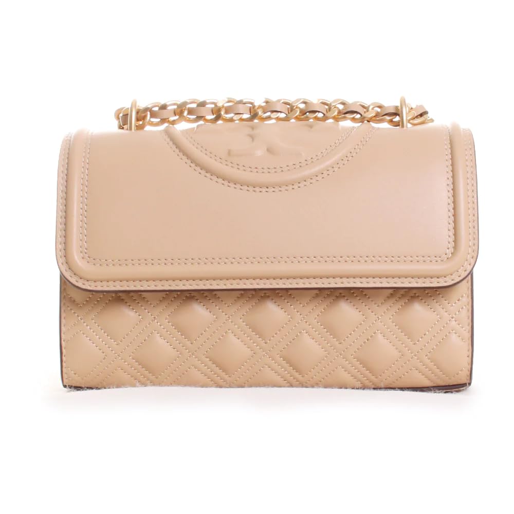 Tory Burch Women's Fleming Small Convertible Leather Shoulder Bag Crossbody Handbag Desert Dune