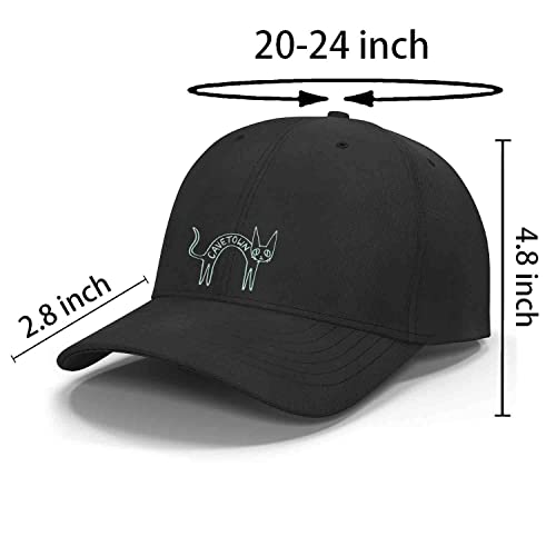 SHITOUPU White Cat Baseball Cap Adjustable Dad Hat Unstructured Cotton Cap
