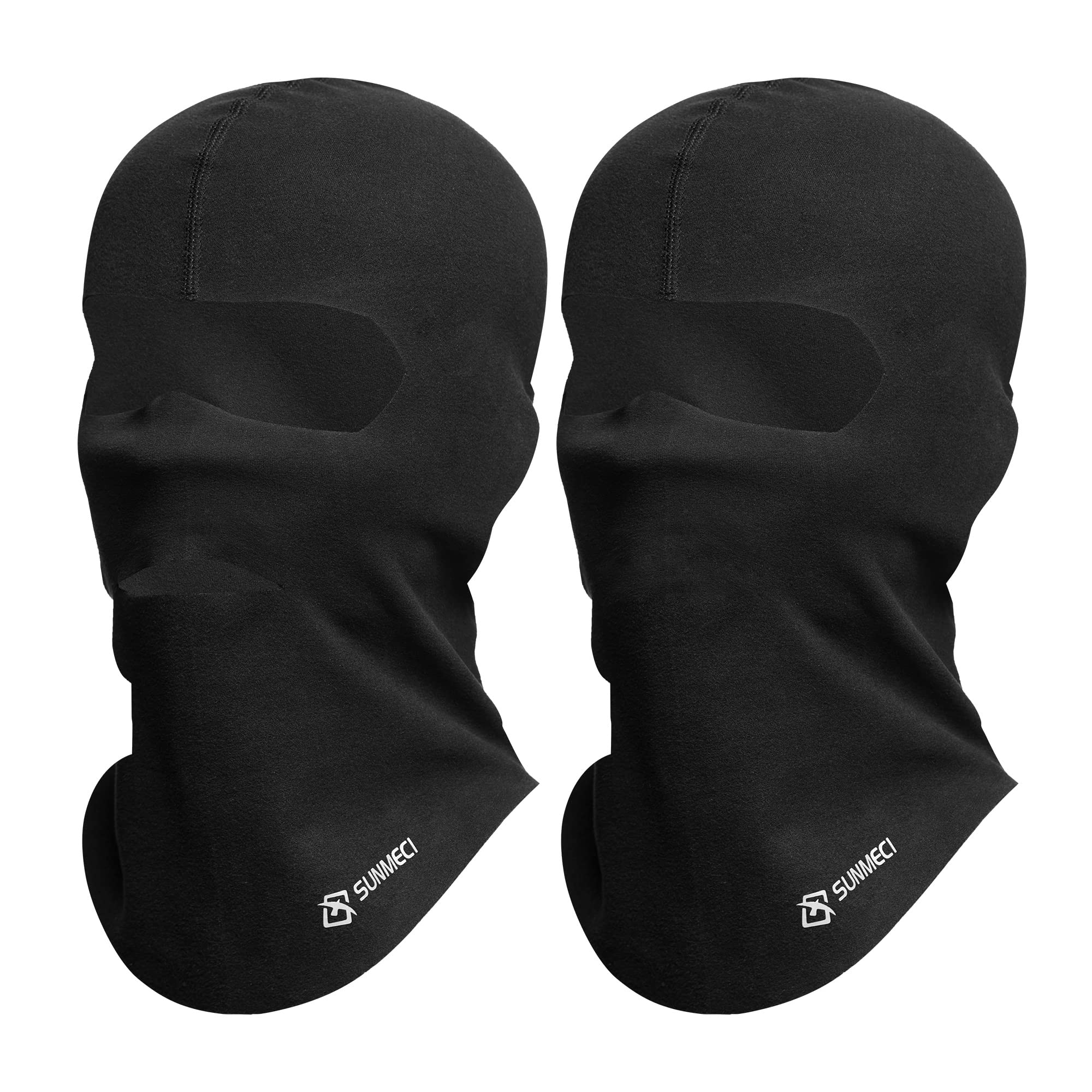 SUNMECI Balaclava Ski Mask, Winter Face Mask DIY Cold Weather Gear for Skiing Dark Black