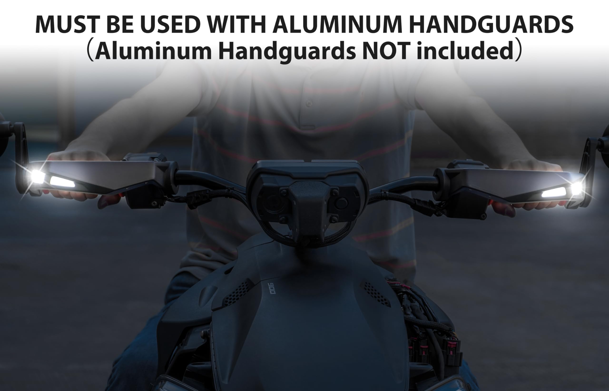 SAUTVS Handguards LED Lights for Can Am Ryker, Aluminum Hand Guards LED Lights Lamps Lighting Kit for Can-Am Ryker 600 900 Sport Rally All Models Accessories (2PCS, Replace #219400820)