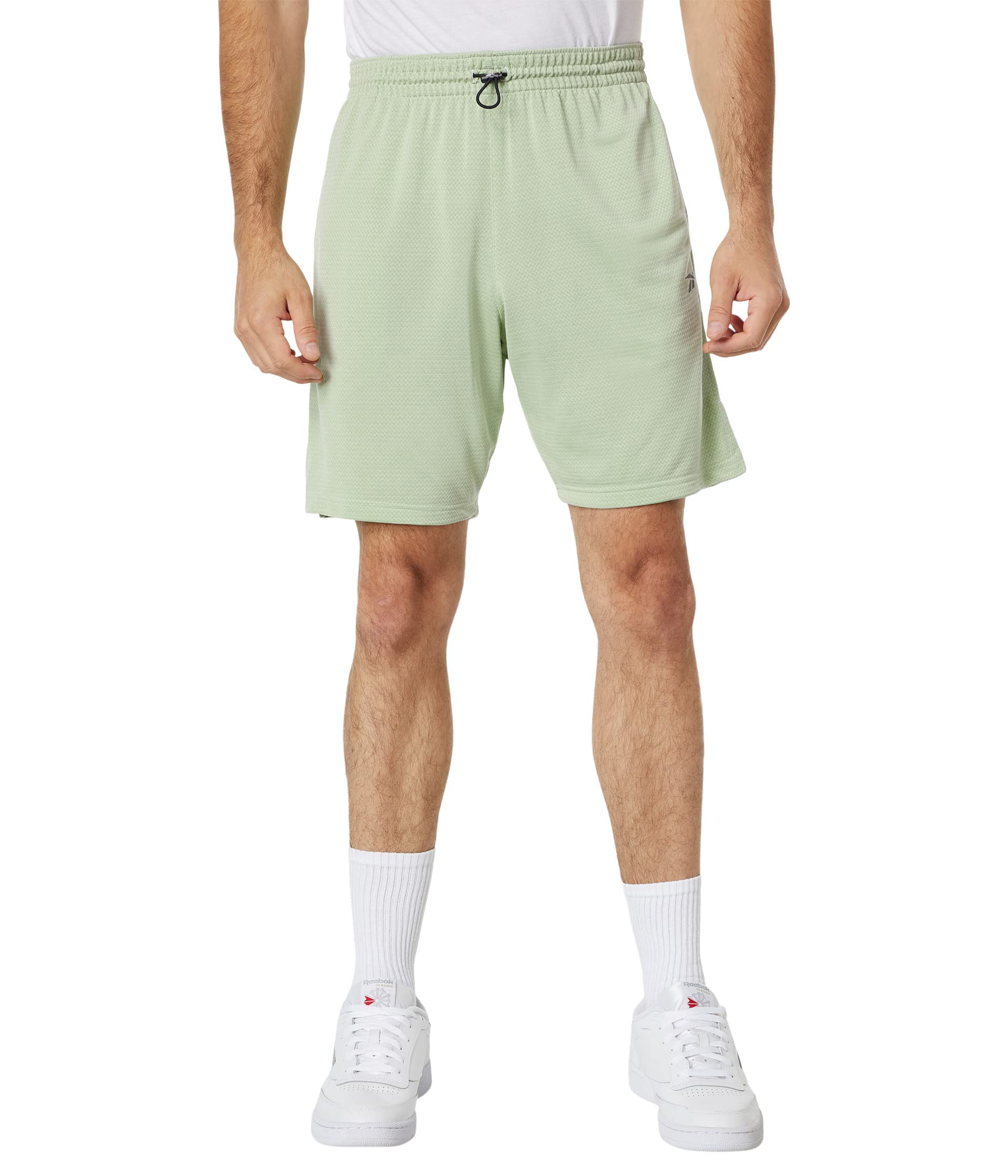 Reebok Men's Standard Workout Ready Melange Shorts, Light Sage, 2XL