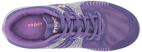 Propet Women's TravelActiv Knit Walking Shoe, Purple/Pink, 6 2E US