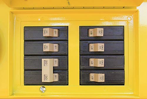 Southwire 019703R02 6506UGSX 50A Temp PWR X-TREME Box 6-Straight Blade SLED Base, 1 Pack, Yellow