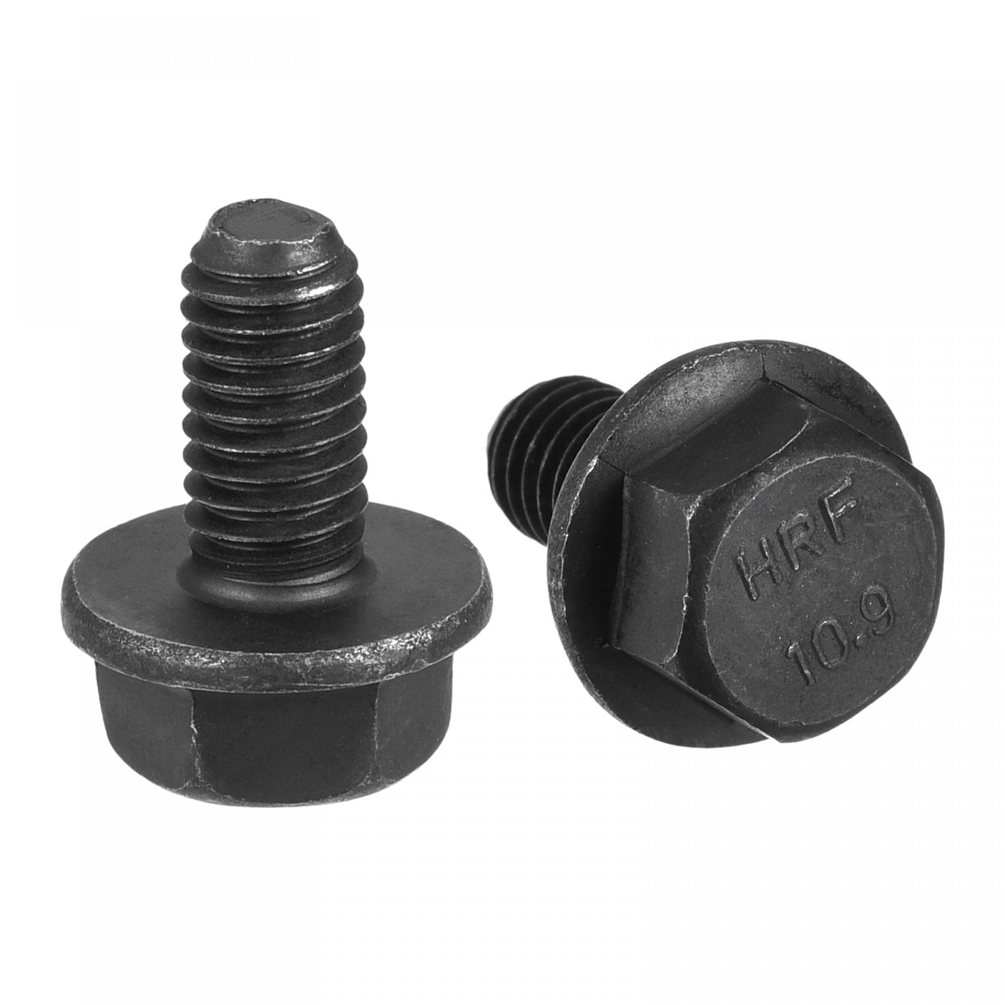 uxcell Metric M6x12mm Hex Flange Bolts, 20pcs 10.9 Grade Carbon Steel Hexagon Head Screws