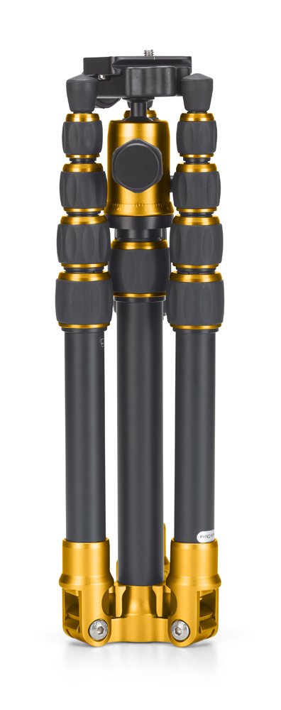 MeFOTO Classic Aluminum Backpacker Travel Tripod Kit - Hot Yellow (A0350Q0Y)