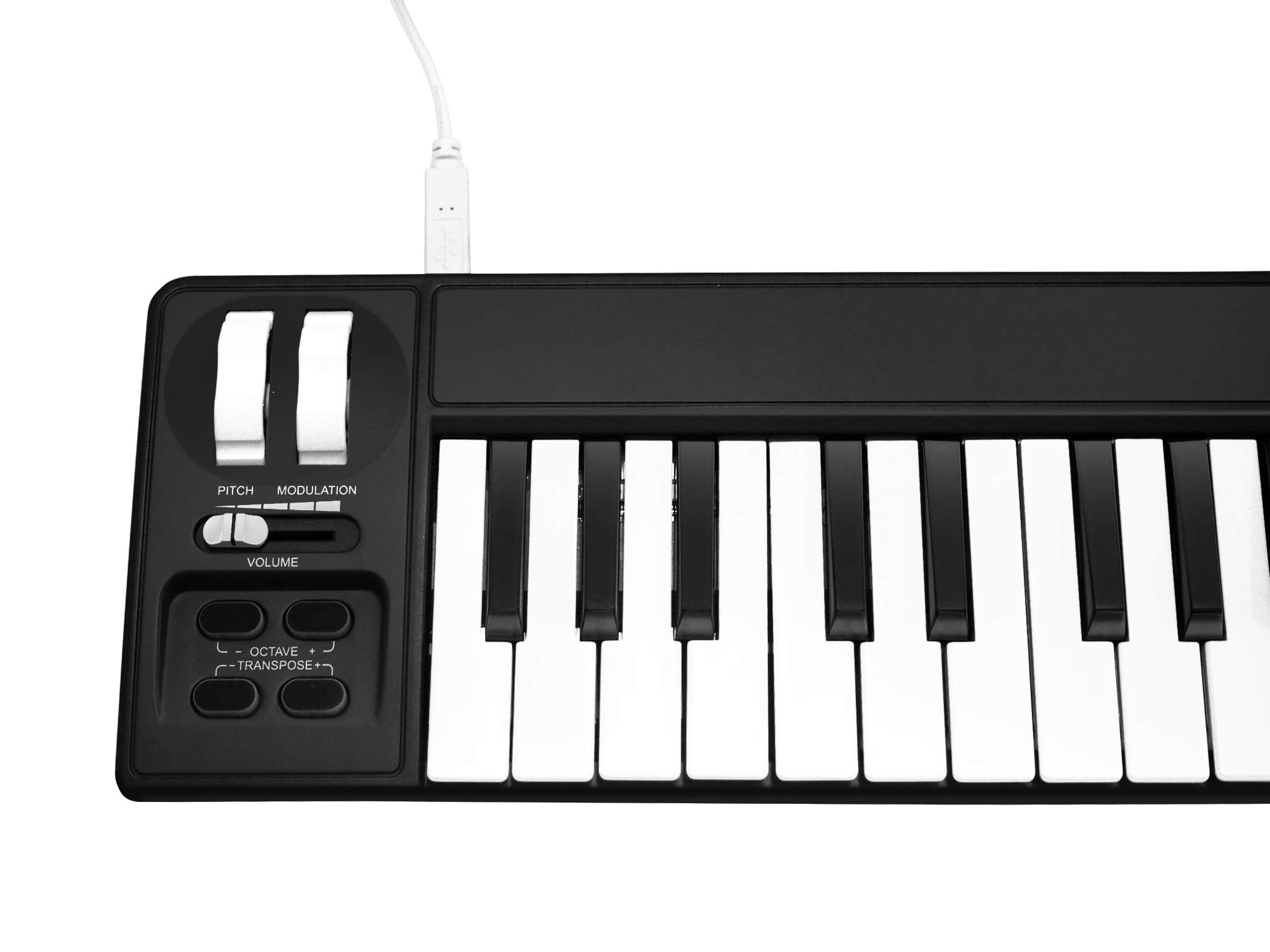MIDIPLUS AKM320 USB MIDI Keyboard Controller, Black, 32-key
