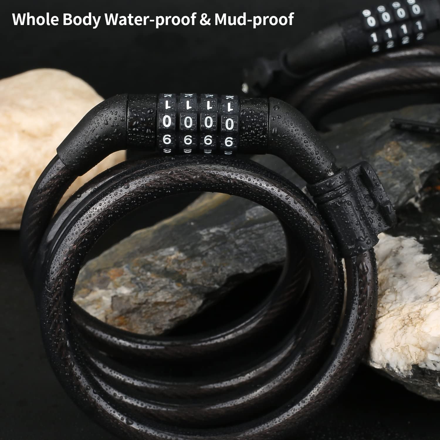 Scooter Lock,Bicycle Lock, Bicycle Accessories, Bike Lock Cable Etronic Lock, Compatible with Xiaomi M365 / M365 Pro / 1S / Essential/Gotrax GXL/Gotrax XR