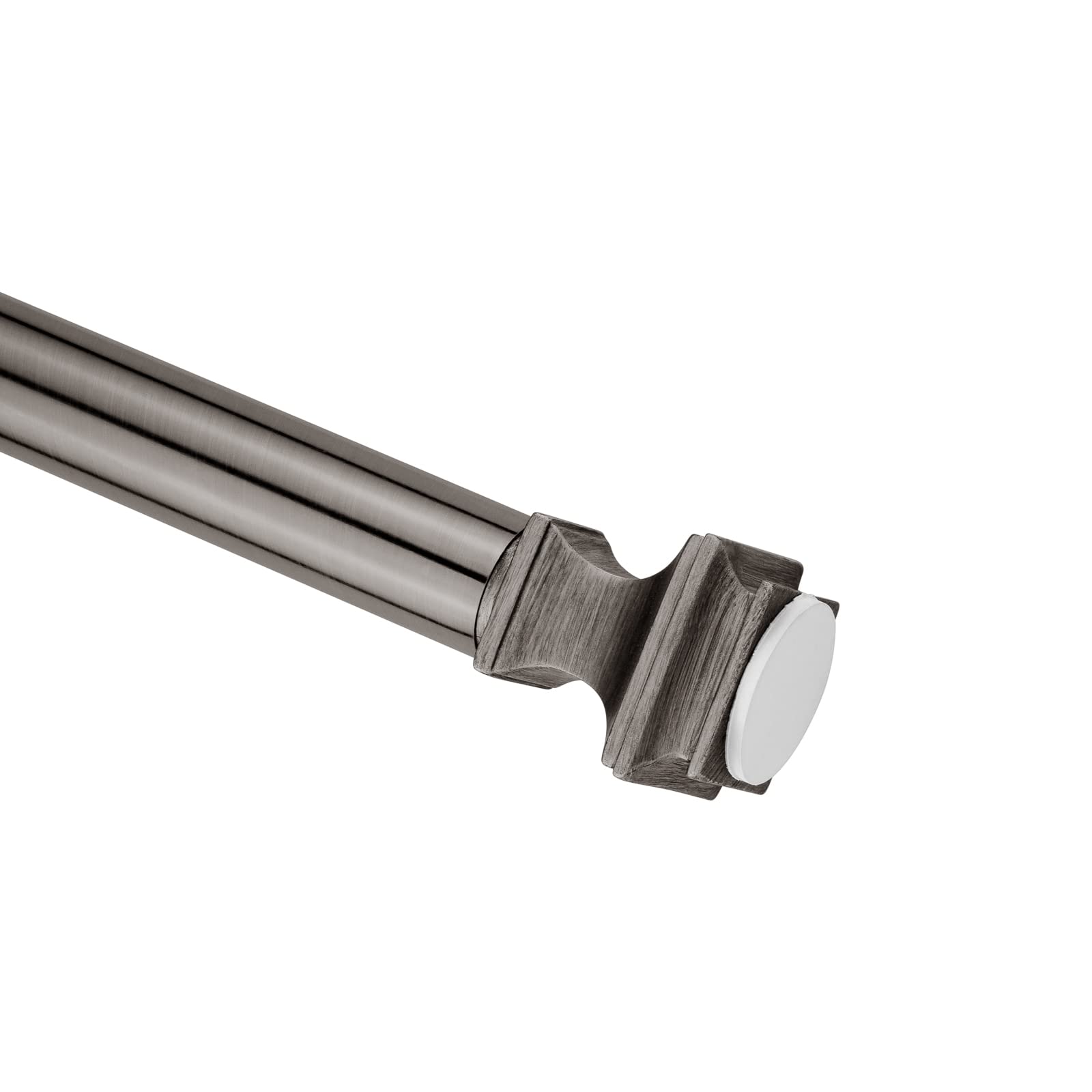 Splash Home Kares Shower Curtain Rod, Adjustable 42" to 72" Inch Non-Slip, Never Rust Spring Tension Curtain Rod, No-Drilling for Bathroom Curtains, Chrome