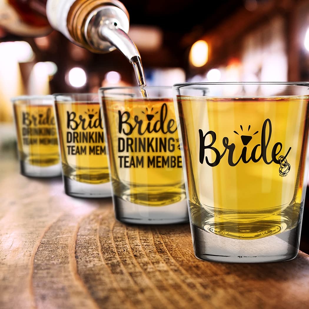 shop4ever Bride and Bride's Drinking Team Member Xoxo Shot Glasses 7 Pack (7)