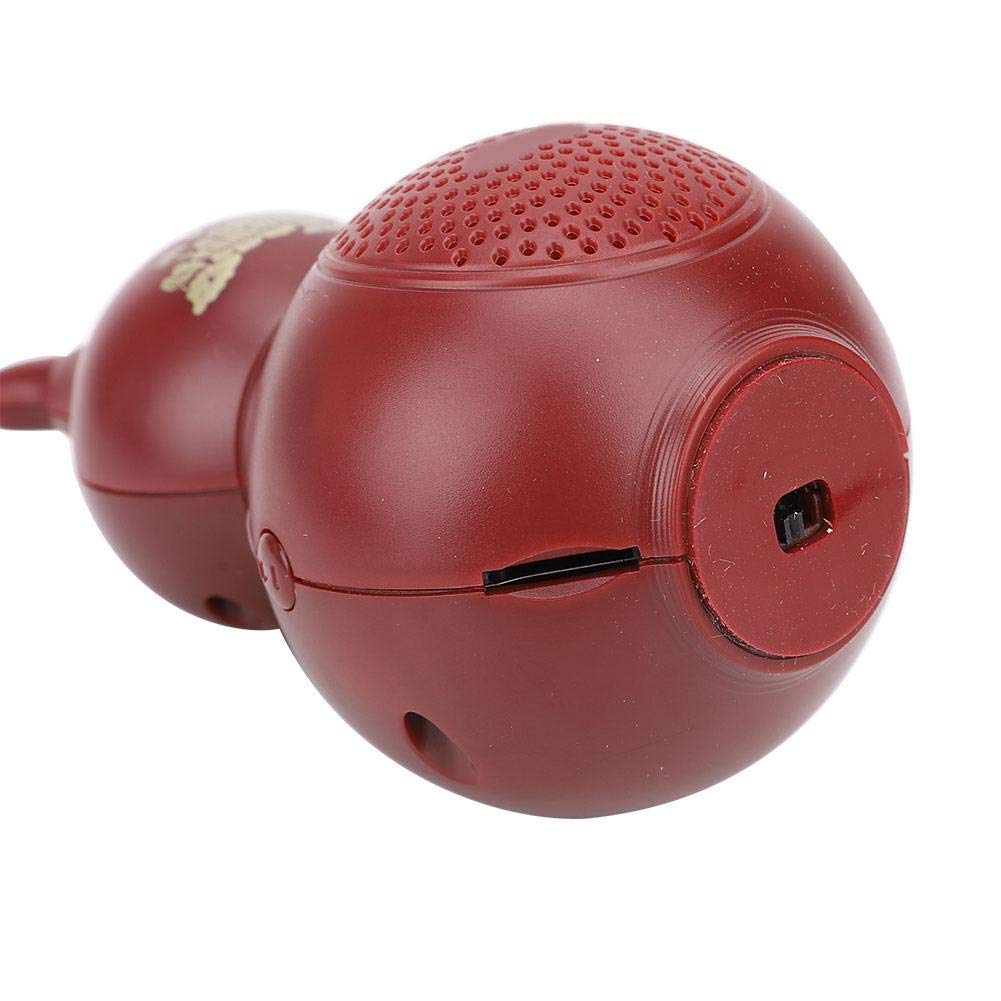 Prayer Machine, Exquisite 26 Songs Portable Gourd Shaped Buddha Music Player, Office Buddhist Temple for Home(red)