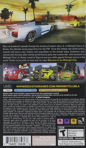 Midnight Club: LA Remix - Sony PSP