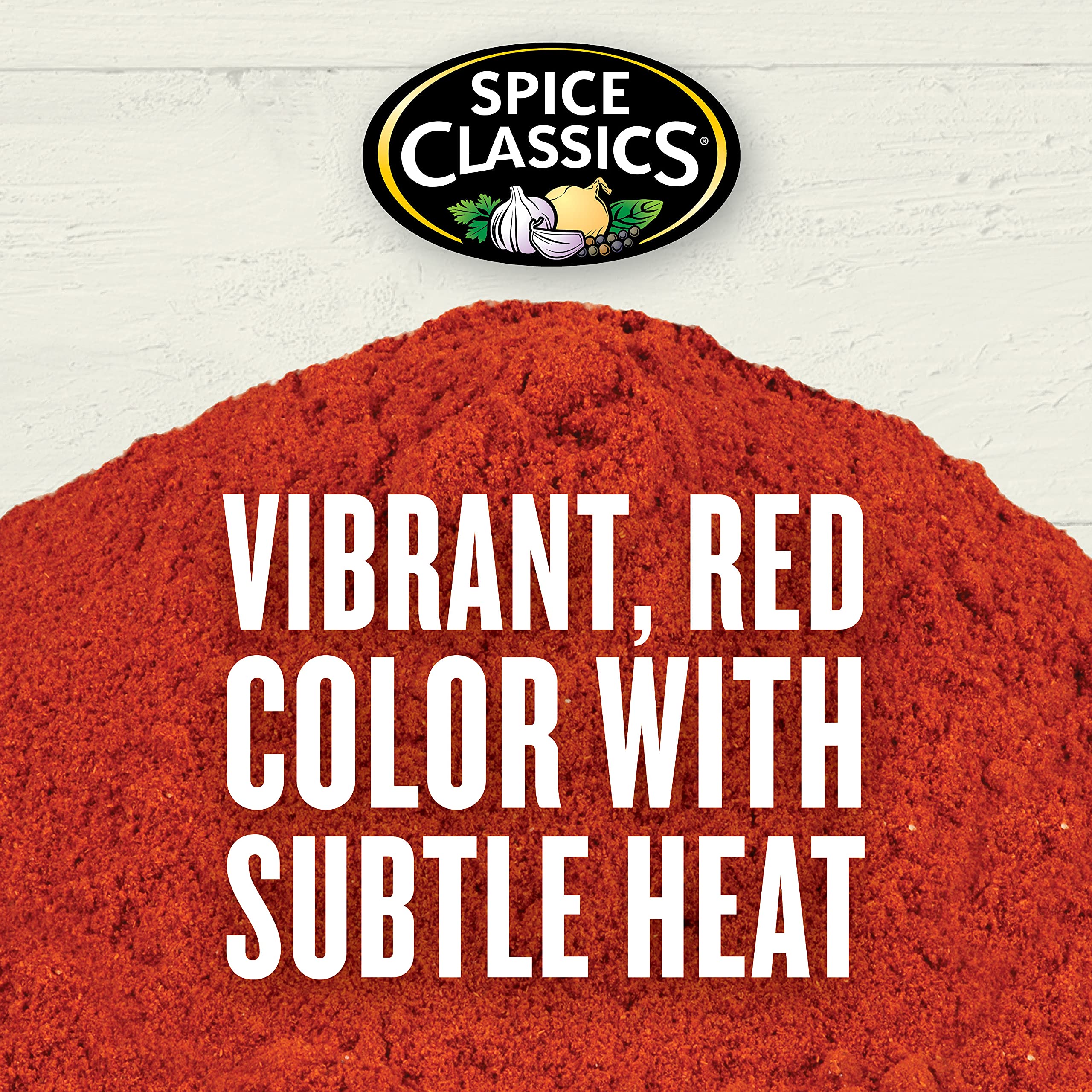 Spice Classics Paprika, 16 oz - One 16 Ounce Container of Red Paprika Seasoning, Perfect as a Garnish or Use on Pork, Chicken, Soup, Pastas, Fish and More