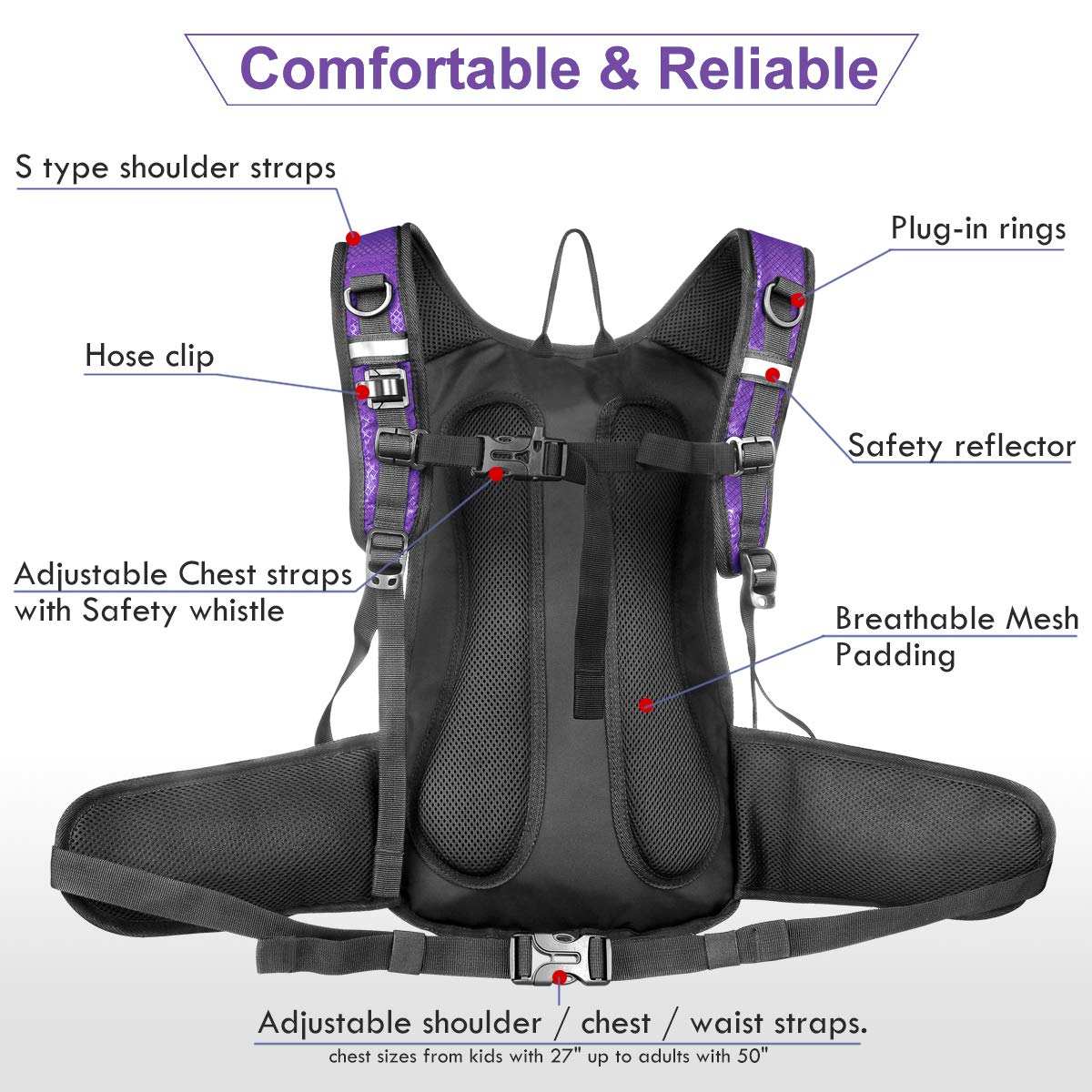 Mothybot Hydration Pack, Insulated Hydration Backpack with 2L BPA Free Water Bladder and Storage, Hiking Backpack for Men, Women, Kids for Running, Cycling, Camping - Keep Liquid Cool up to 5 Hours