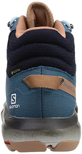 Salomon Women's Predict Hike MID Gore-TEX Hiking Boots for Women, Mocha Mousse/Blue/Blue, 5