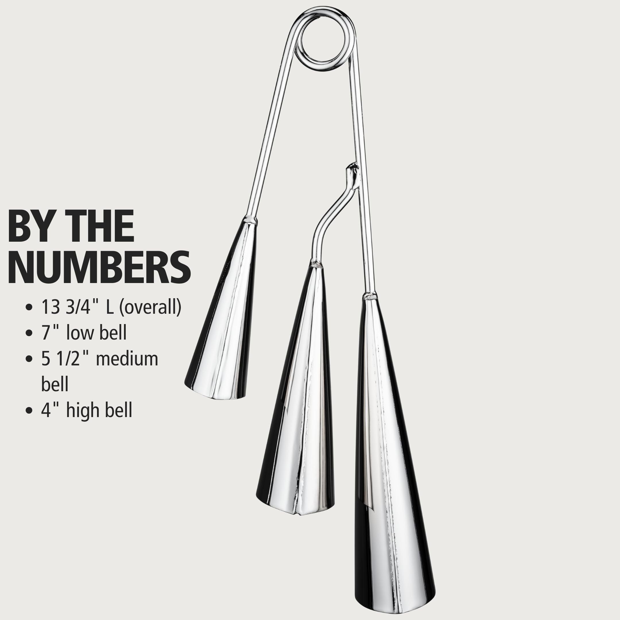 Meinl Percussion Meinl STBAGTRI CH Triple Agogo Bell Instrument for Samba and Latin Music β NOT MADE in CHINA β Handheld, 2-YEAR WARRANTY