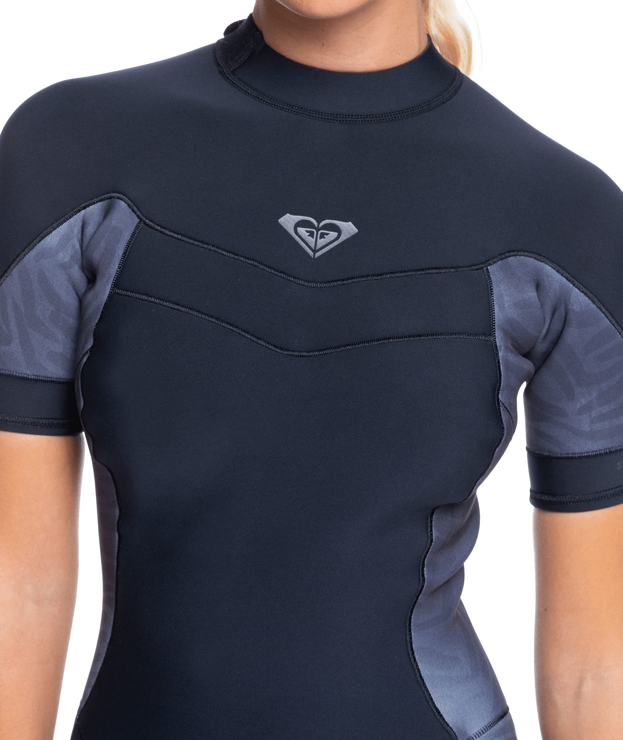 Roxy Womens 2/2 Syncro Short Sleeve Back Zip QLCK Wetsuit - Jet/Black | 10