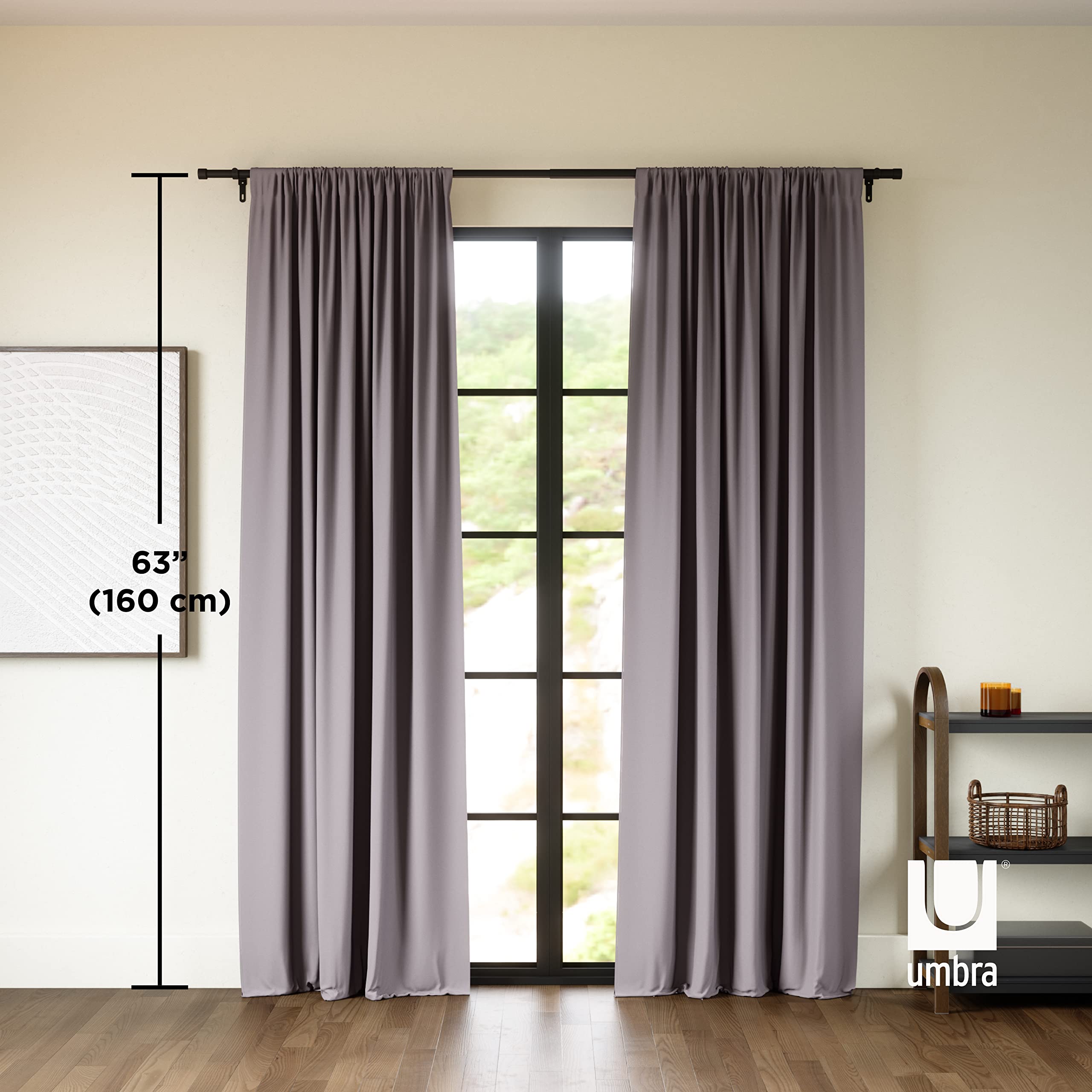 Umbra Twilight Blackout Panel 63", Set of 2, Charcoal