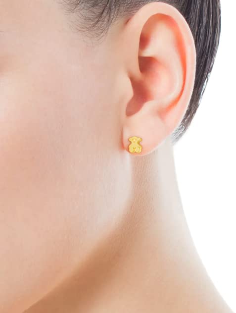 TOUS Bear earrings in 18kt yellow gold with screw clasp. Size: 6mm
