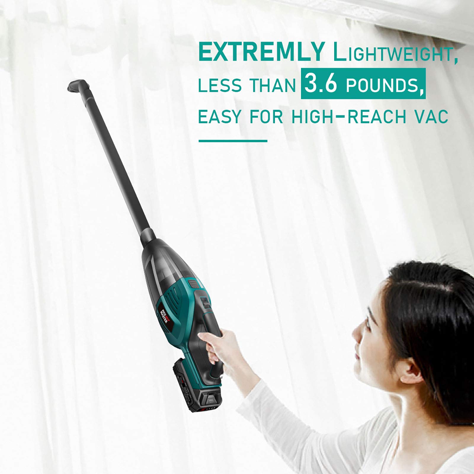 NEU MASTER 「Tool Only」 Cordless Vacuum Cleaner, 4 in 1 Stick Vacuum Cleaner Kit, Powerful Lightweight Portable Handheld Vacuum