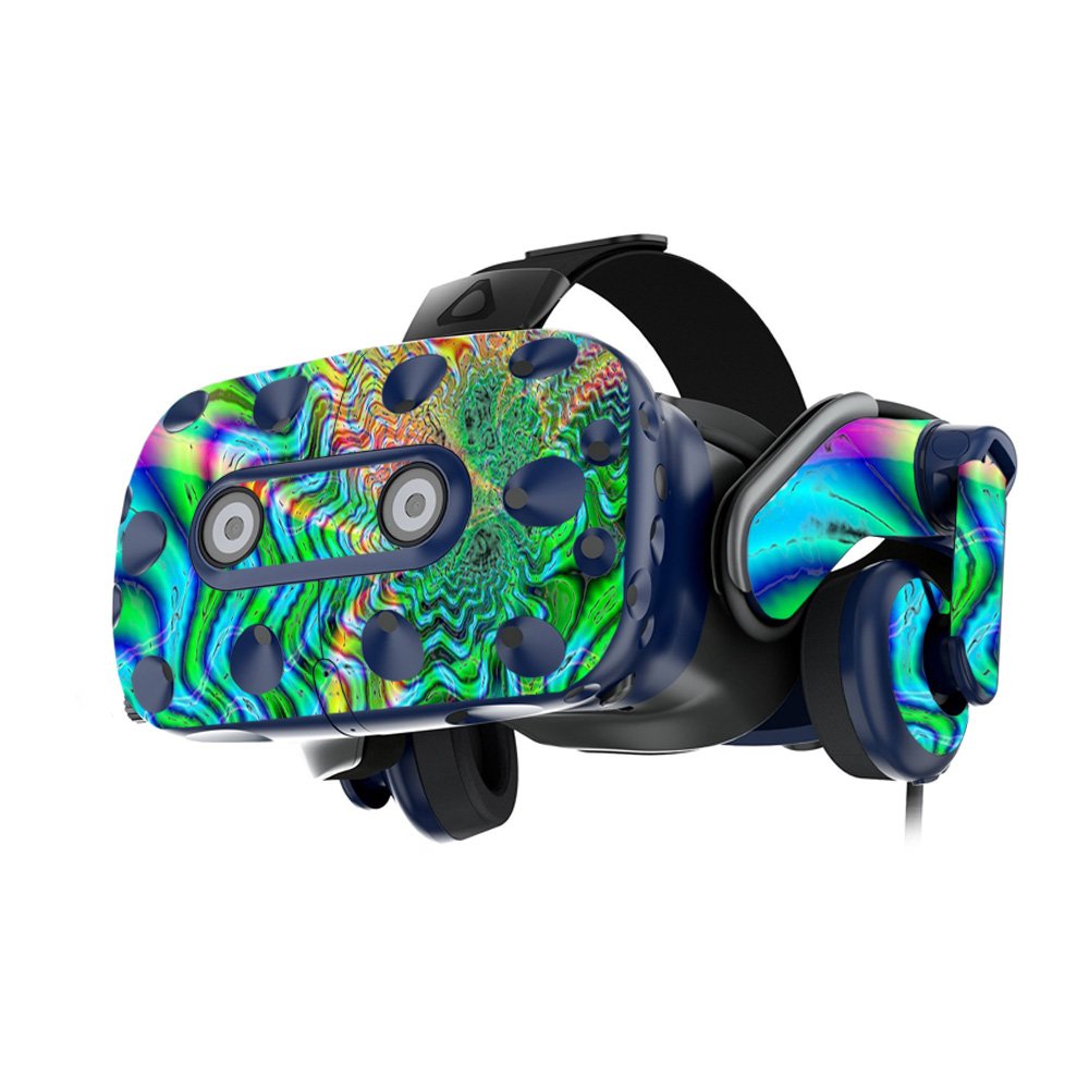 MightySkins Skin Compatible with HTC Vive Pro VR Headset - Psychedelic | Protective, Durable, and Unique Vinyl Decal wrap Cover | Easy to Apply, Remove, and Change Styles | Made in The USA