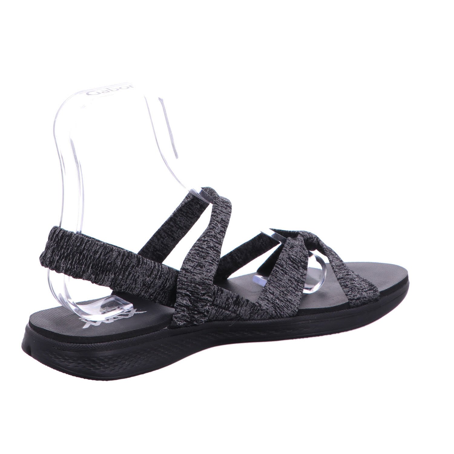 Skechers Performance Women's H2 Goga Bountiful Flip Flop,Black/Gray,11 M US
