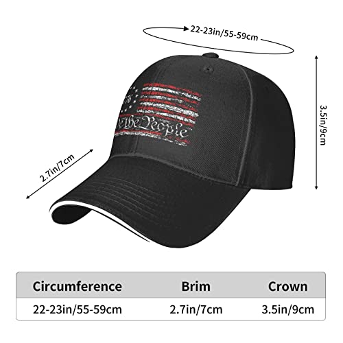 The People 1776 Vintage USA Flag Baseball Cap Adjustable Sandwich Cap Dad Hat
