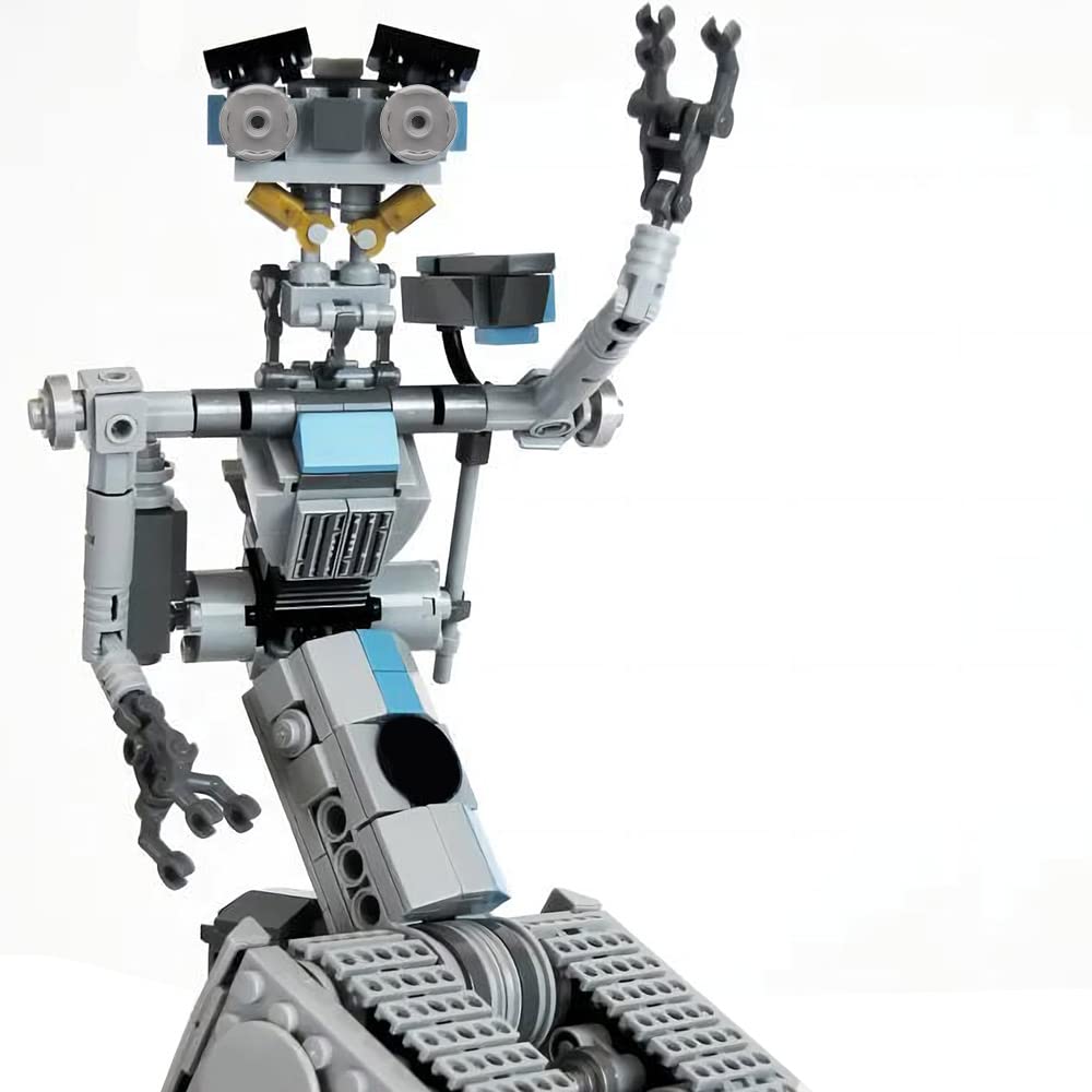 TTEHGB TOY Johnny 5 Robot Building Block Kit, Short Open Circuit Figures Robot Model Toys, Collectable Gifts for Kids Aged 8+, New 2023 (369 Pcs)