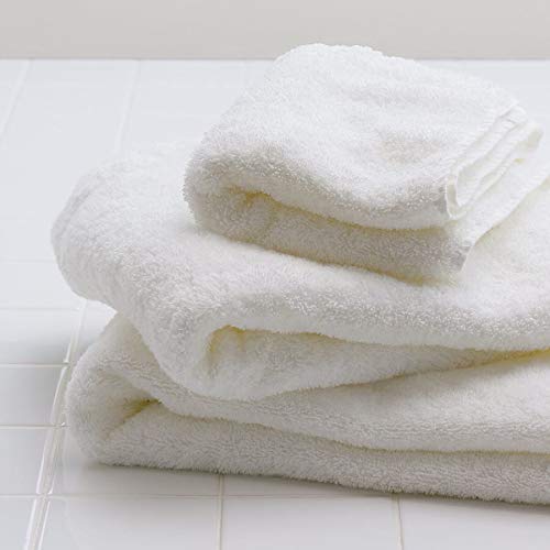 Muji Organic Cotton Face Towel - Thick (Off White)
