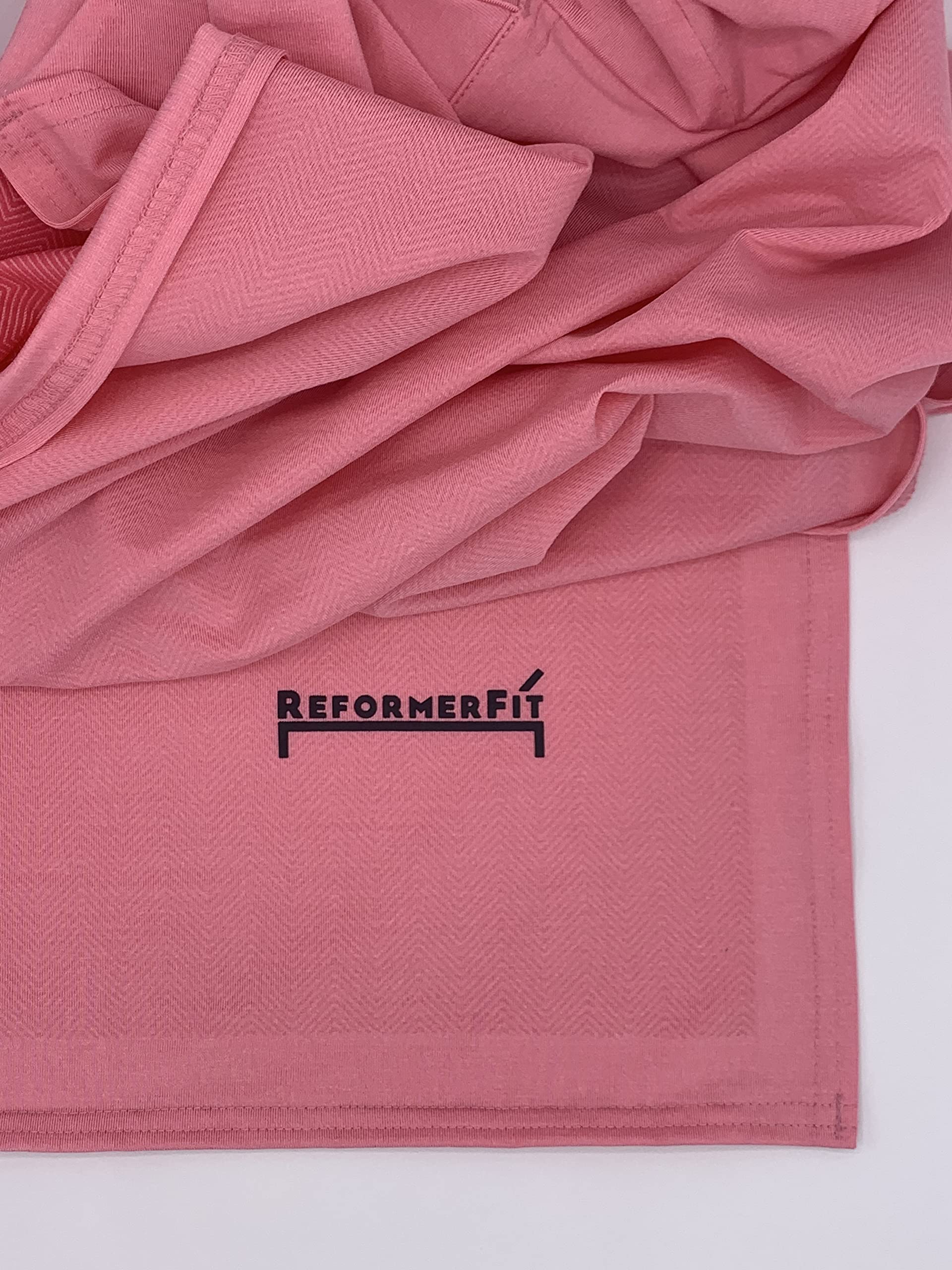 ReformerFit Pilates Towel/Cover with Total Coverage for Reformer - The Studio - Flat End (Peony Pink)