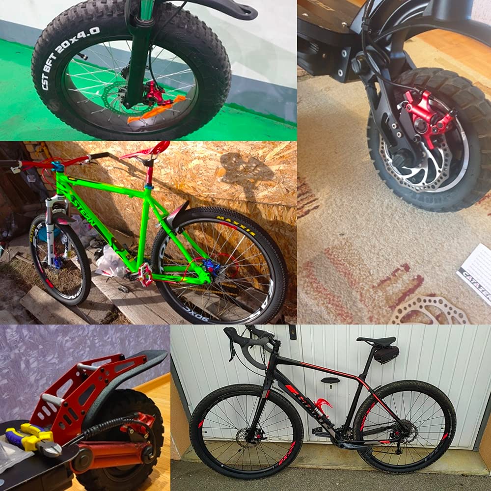 MTB Road HB-100 MTB Road Line Pulling Hydraulic Disc Brake Calipers Front & Rear Mountain Bike Disc Brake E-BIKE Disc Brake (1 Pair Black)