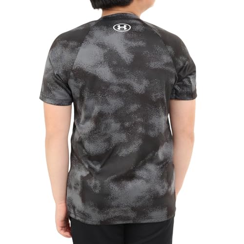 Under Armour Boys Tech Big Logo Printed Short-Sleeve T-Shirt, (007) Black / / White, Large