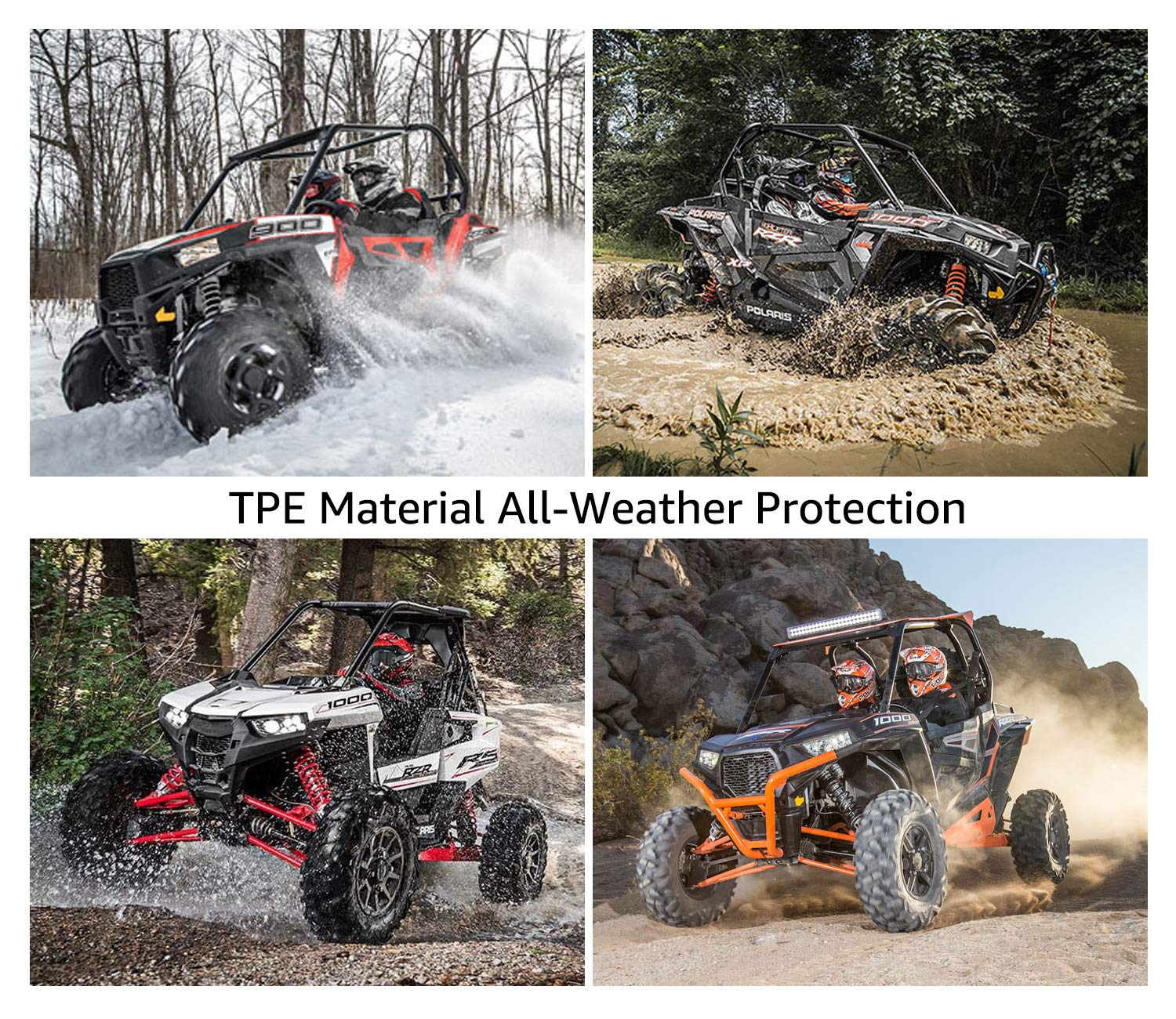 RZR Front Floor Mats, A&UTV PRO Floor Liners All Weather Protection Compatible for 2014-2023 Polaris RZR XP 1000 900 S XC Turbo 2 Doors Accessories Replace # 2880414