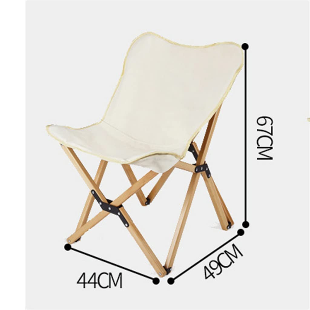 SDFGH Folding Chair Chair Leisure Outdoor Camping Portable Beech Thickened Canvas Beach Chair Large Stool