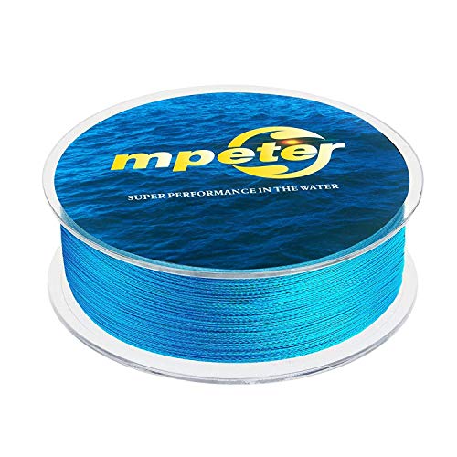 mpeter 9 Strands 8 Strands 4 Strands Armor Braided Fishing Line, 100/300/500/1000 Meters Abrasion Resistant Braided Lines, High Sensitivity and Zero Stretch, with Smaller Diameter