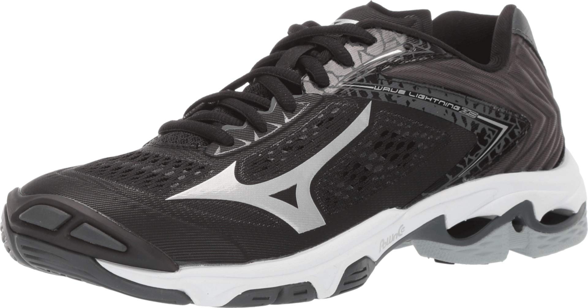 Mizuno womens Wave Lightning Z5 Indoor Court Shoe, Blacksilver, 7.5 US