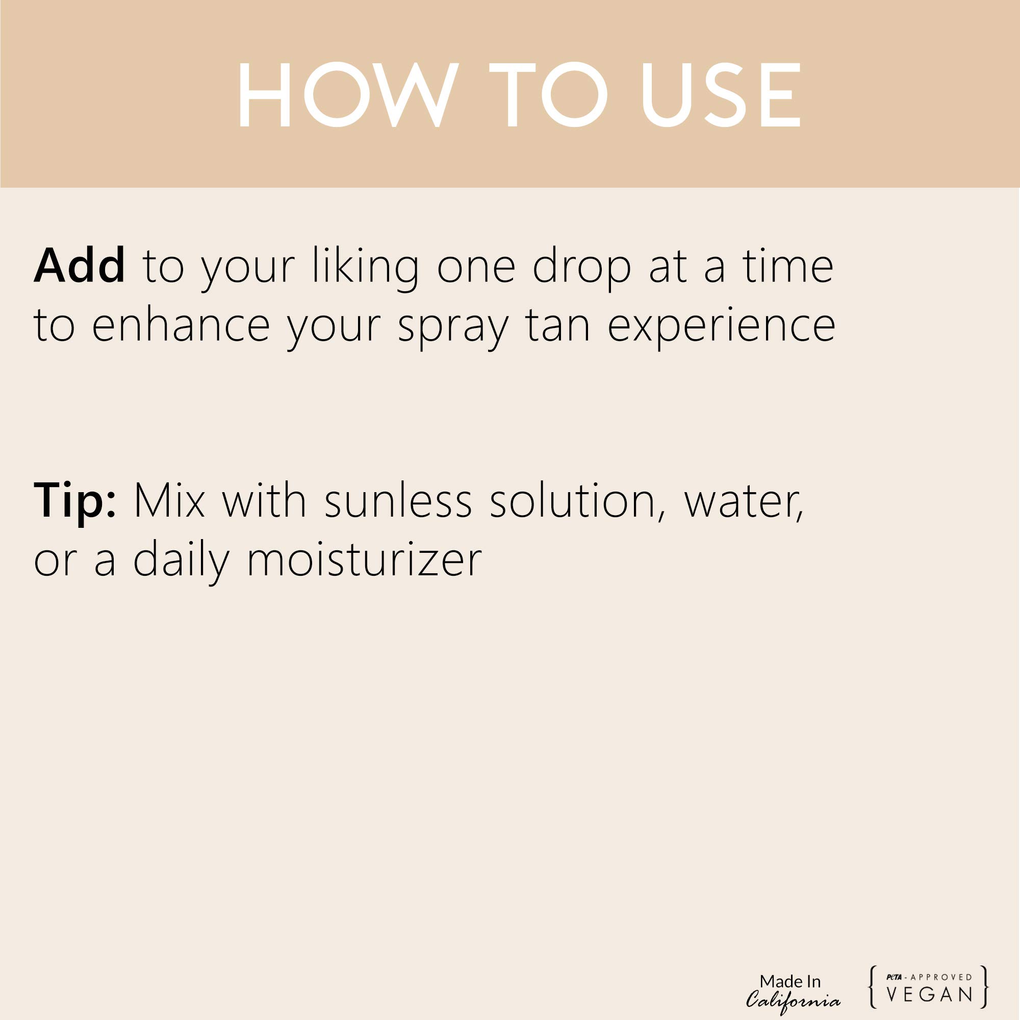 SJOLIE Sunless Tanning Additive - Pineapple Scent Drops | Enhance Spray Tan or Self Tanners - 1oz
