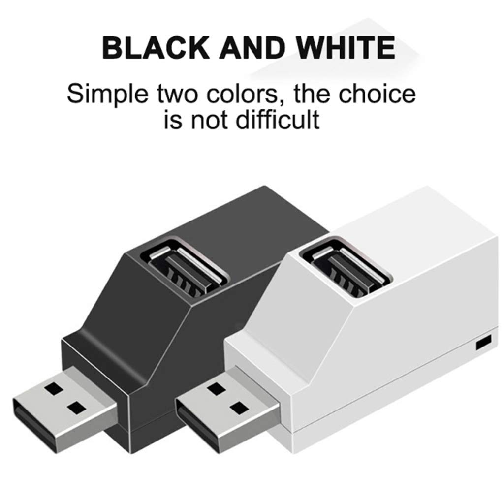 YFQHDD USB 3.0 HUB Adapter Extender Mini Splitter Box with 3 for PC Notebook Computer Mobile Phone High-Speed U Disk Reader ( Size : White USB 2.0 HUB )