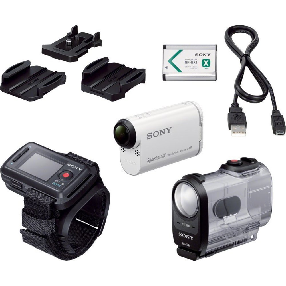 Sony HDR-AS200VR/W Action Cam + Live View Remote Kit (Renewed)