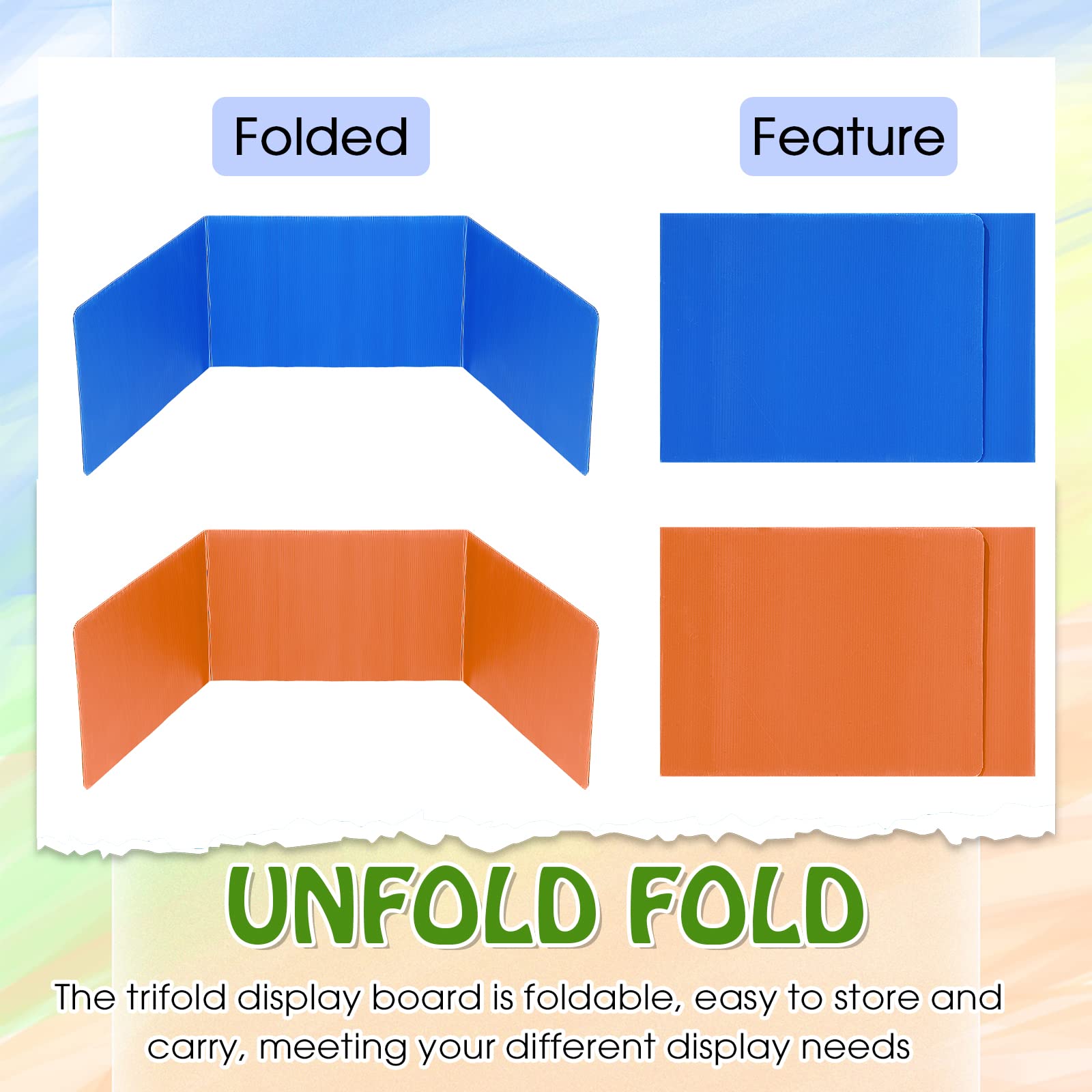 Qunclay 36 Pack Privacy Boards for Students Desk Dividers Classroom Privacy Folders Panel Desk Shields Bulk Plastic Test Dividers Waterproof for School Office Home 17 x 14 x 13 Inches, 6 Colors