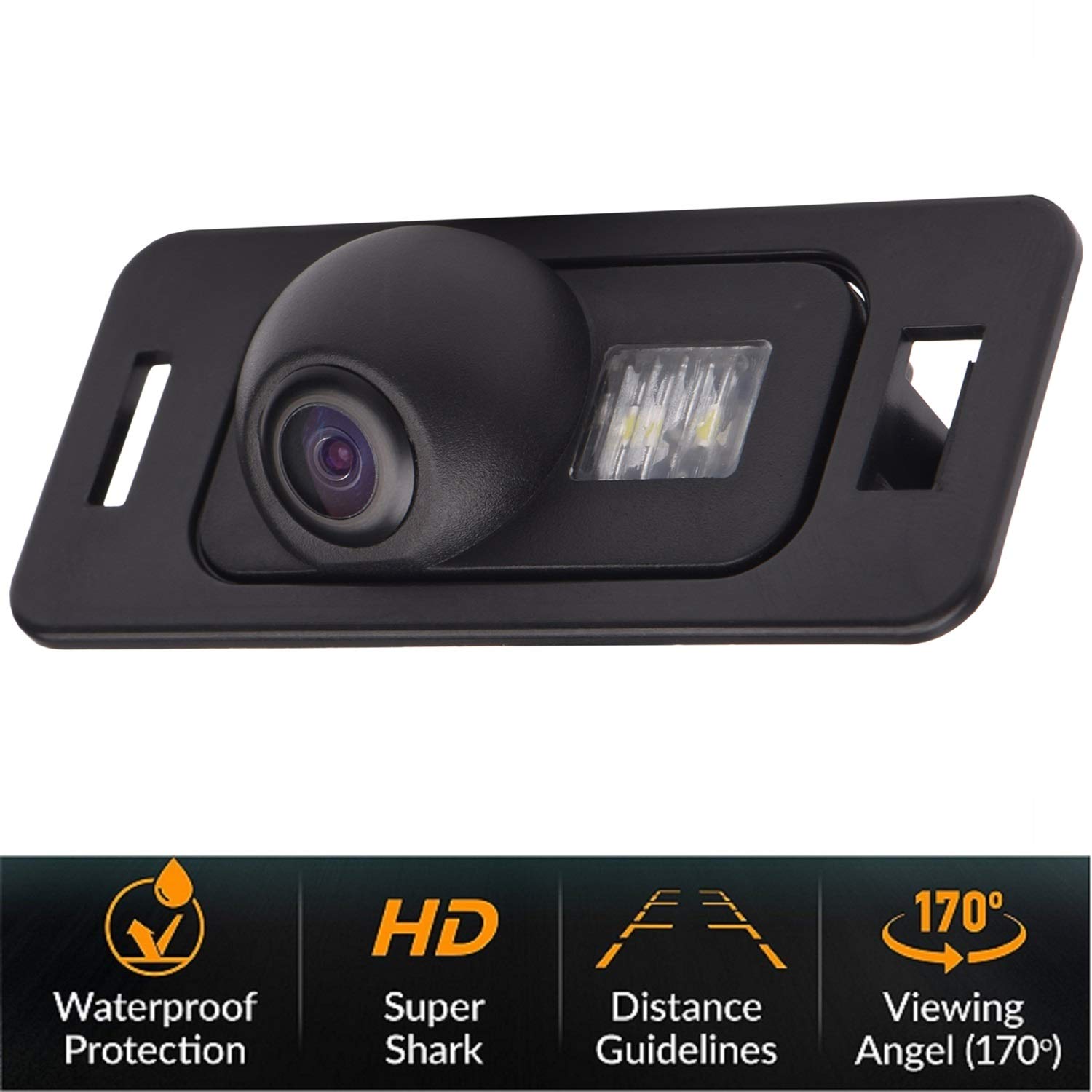 Misayaee Rear View Back Up Reverse Parking Camera in License Plate Lighting Night Version (NTSC) for Mini Cooper R50 R52 R53 E82/E88 E90/E91/E92 E39/E60/E61/E62 X5 E53 X1 E84 X3 X6