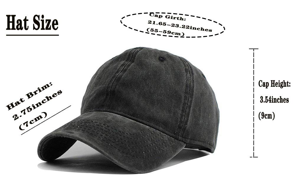 OASCUVER Lake Hair Don't Care Hat, Distressed Cotton Adjustable Lake Life Baseball Cap for Men Women