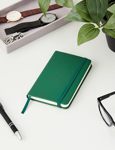 Silvine A6 Executive Hardback Notebook/Journal Green. 160 Lined Pages of 90gsm Premium Ivory Paper