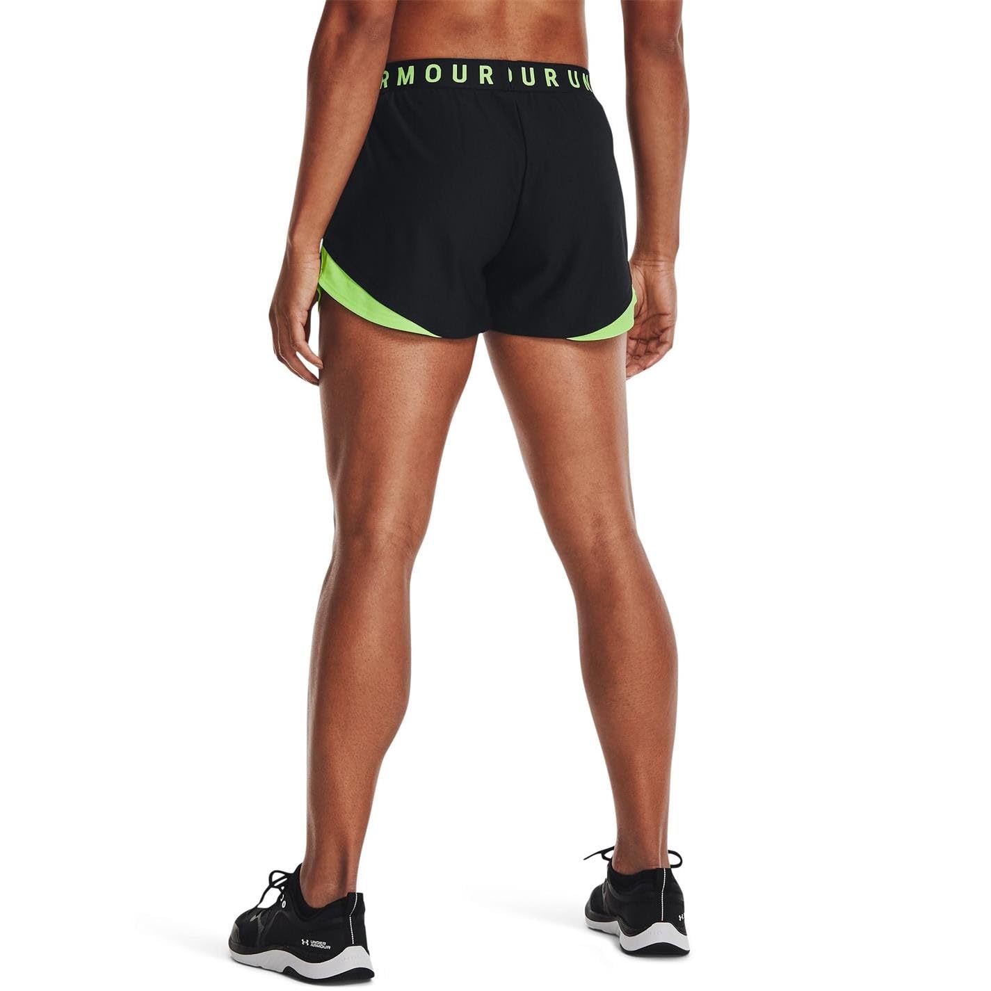 Under Armour Women's Play Up 3.0 Shorts, Black (041)/Green, X-Small