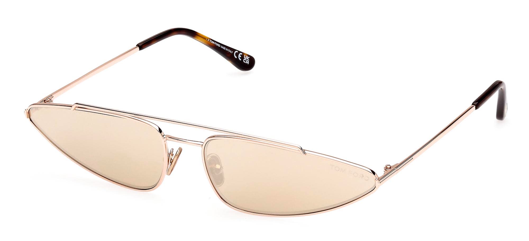 Tom Ford CAM FT 0979 Shiny Rose Gold/Brown 65/16/135 unisex Sunglasses